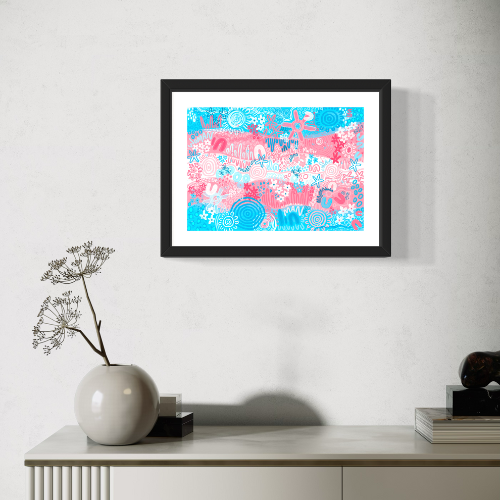 Aboriginal Art | Trans Flag | Art Print – Alejandro Lauren