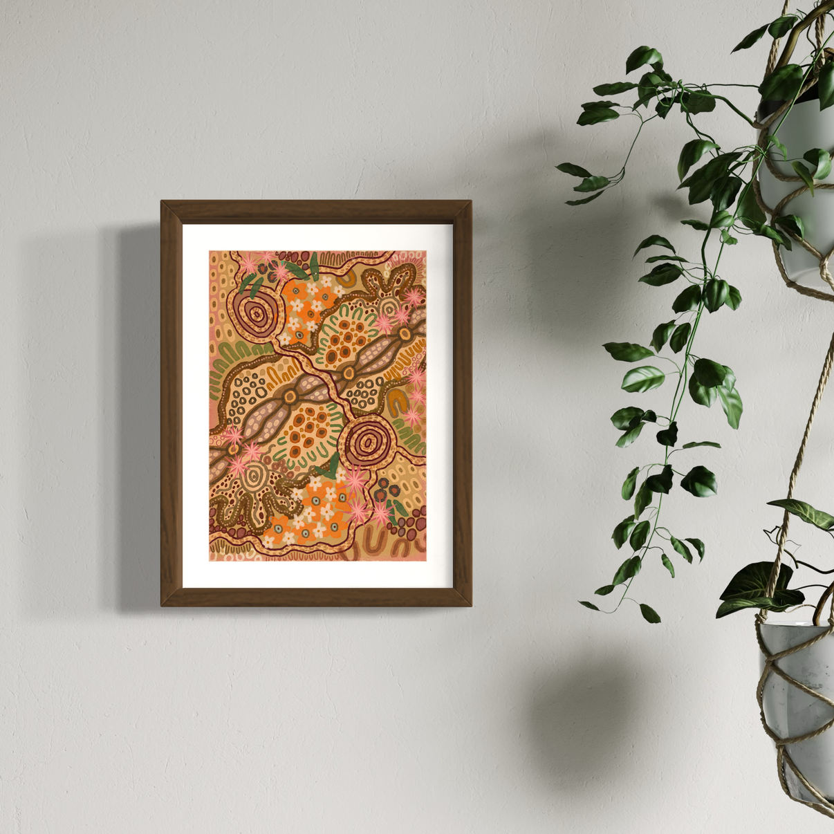 Aboriginal Art | Bush Walking | Art Print – Alejandro Lauren