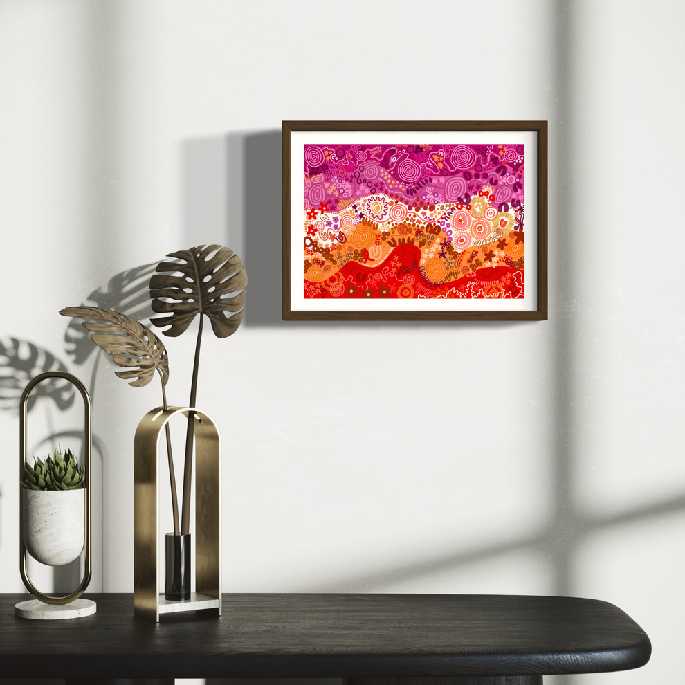 Aboriginal Art | Lesbian Pride Flag | Lesbian Pride | Art Print ...