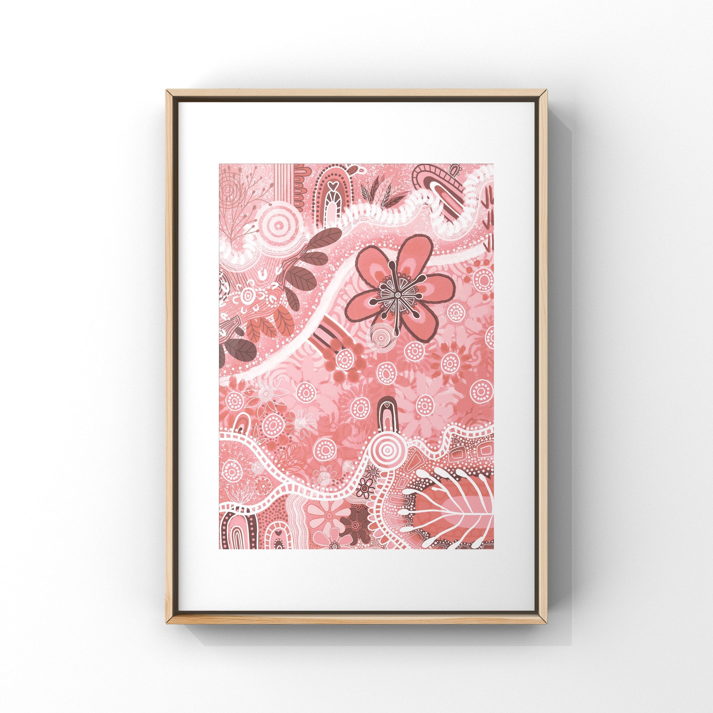 Walking in Nature - Pink Version Art Print | Wayde Clarke – Alejandro ...
